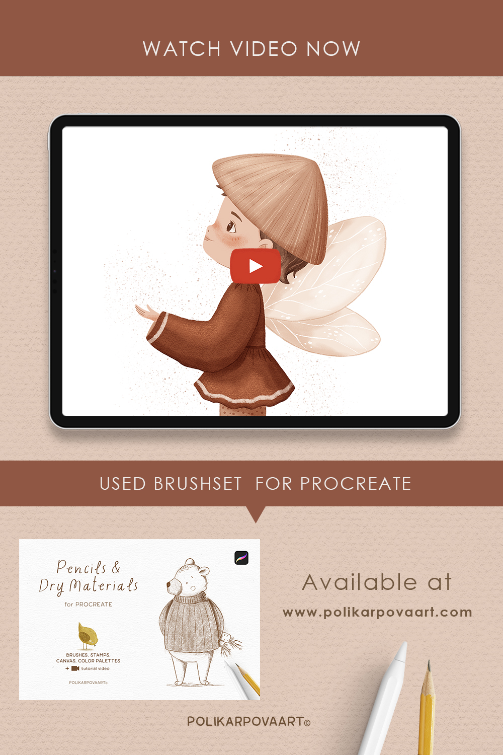 How to draw a character with pencil brushes in Procreate - polikarpovaart