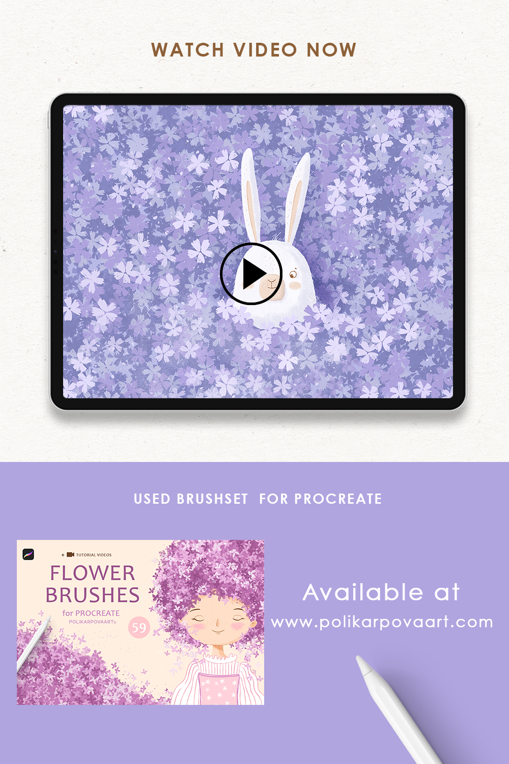 Drawing a flower rabbit in Procreate - polikarpovaart